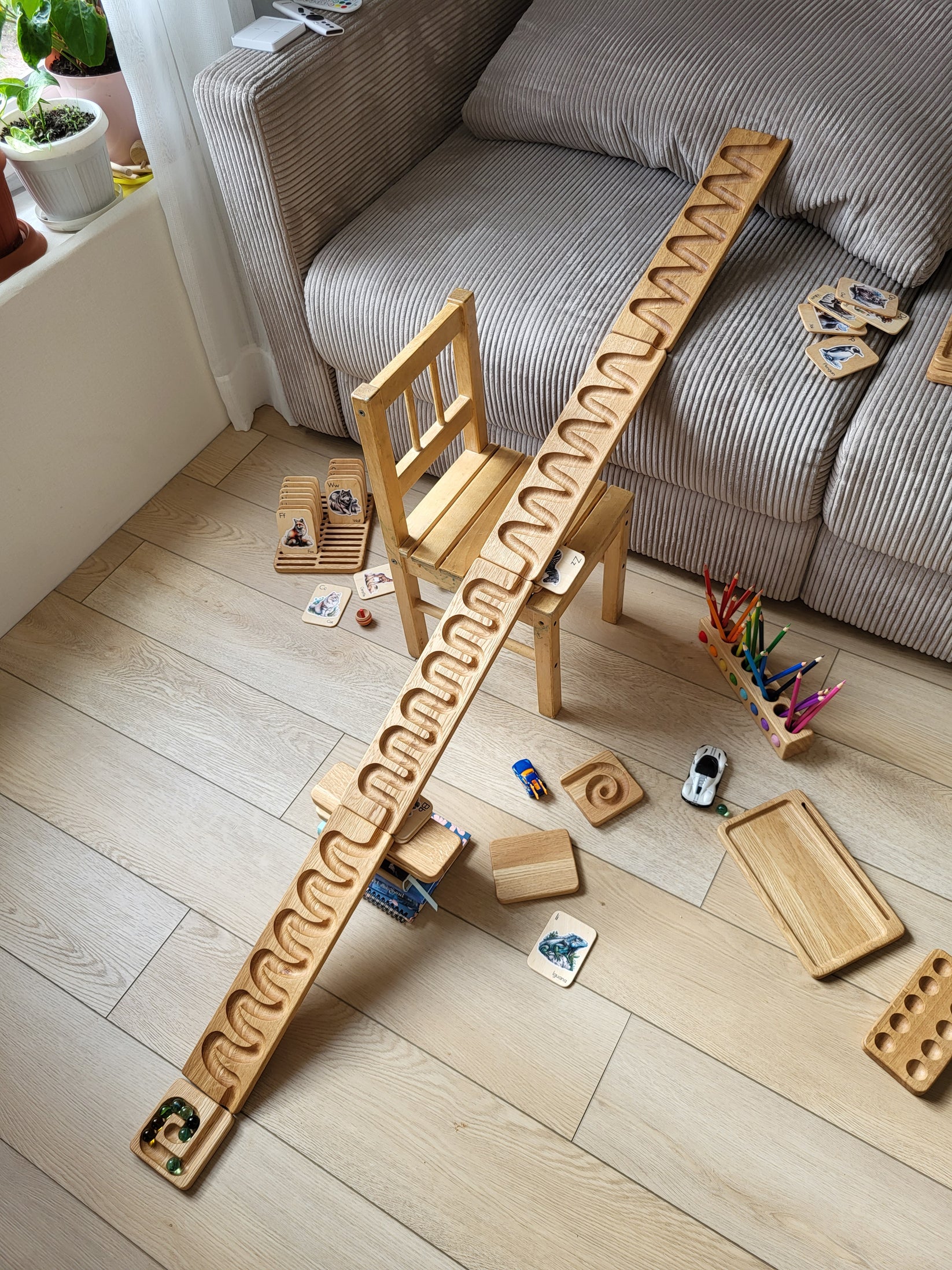 Marble run track maze labyrinth – THREEWOOD