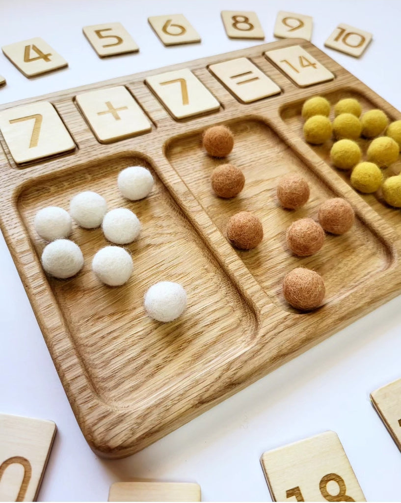 Montessori math board 1-20 with 3 sections – THREEWOOD