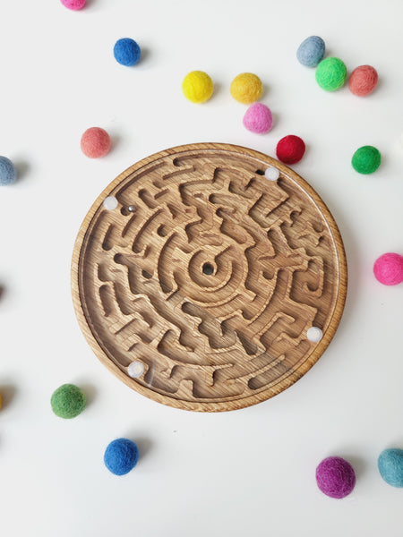 Double-sided labyrinth game, gift for kids, for adults – THREEWOOD