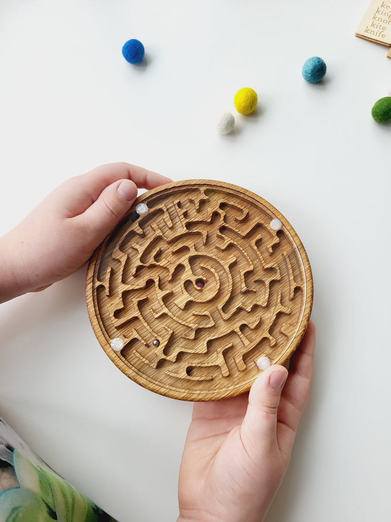 Double-sided labyrinth game, gift for kids, for adults – THREEWOOD