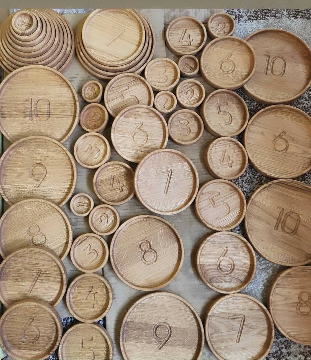 Set of sorting plates or round trays – THREEWOOD