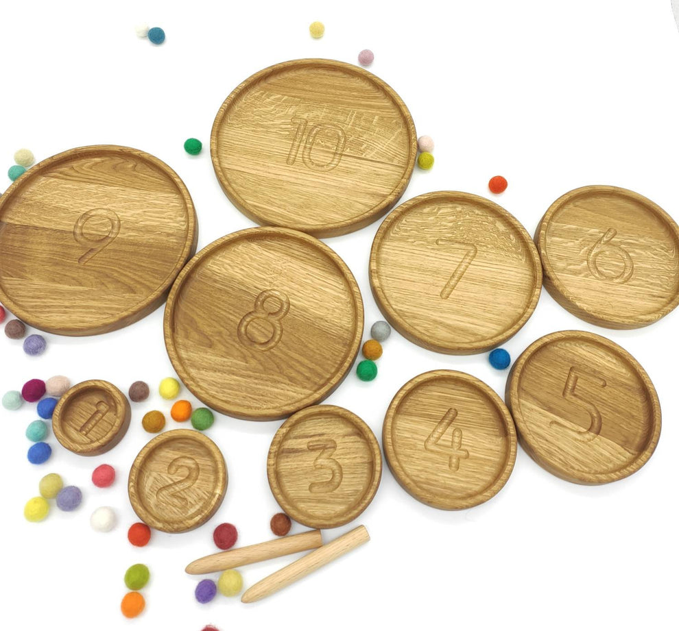 Set of sorting plates or round trays – THREEWOOD