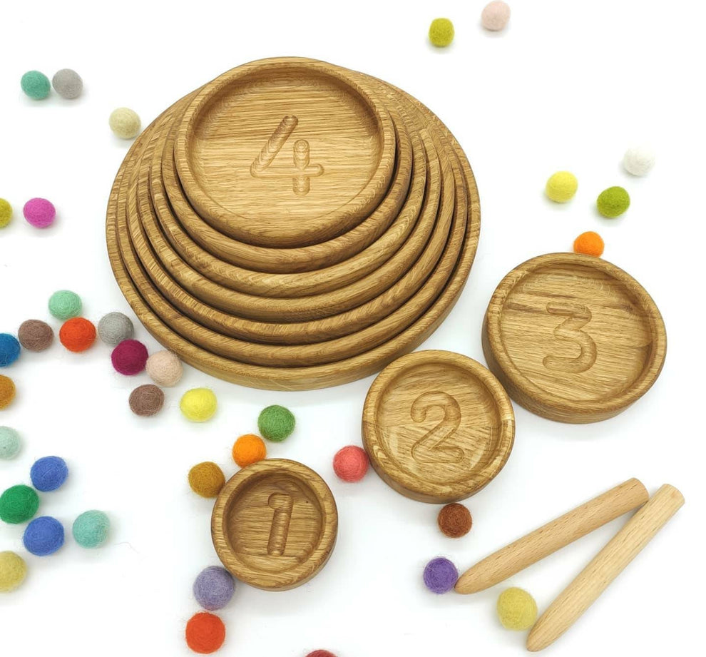 Set of sorting plates or round trays – THREEWOOD