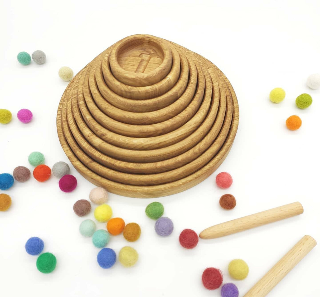 Set of sorting plates or round trays – THREEWOOD